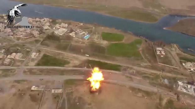 Drone Footage of Failed ISIS Double VBIED Attack | Military.com